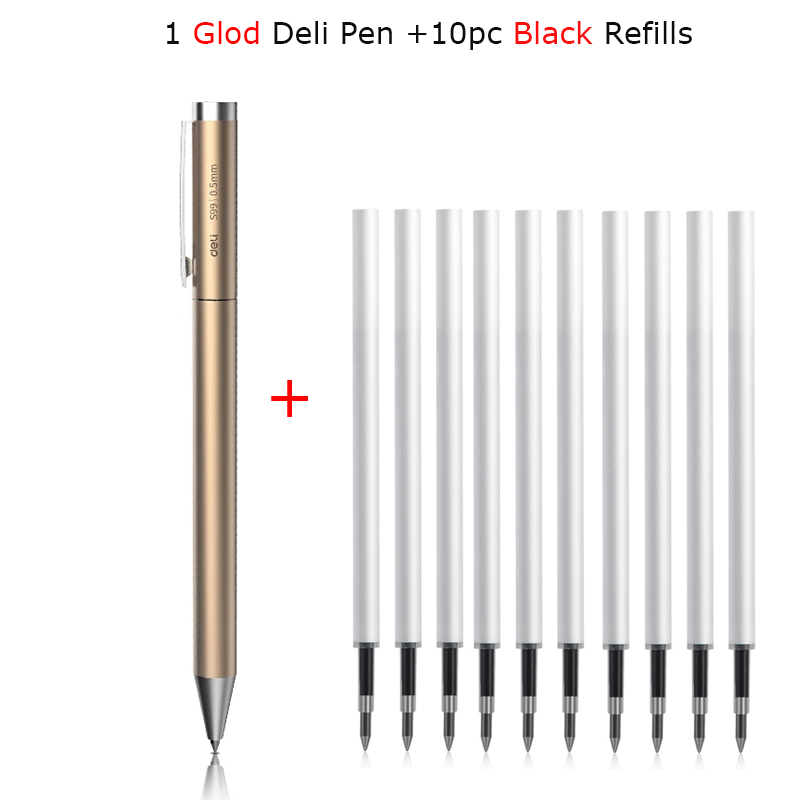 KankongAgu Deli Metal Sign Pen Gel Ink Pen 9.5mm Signing Stylo PREMEC ...
