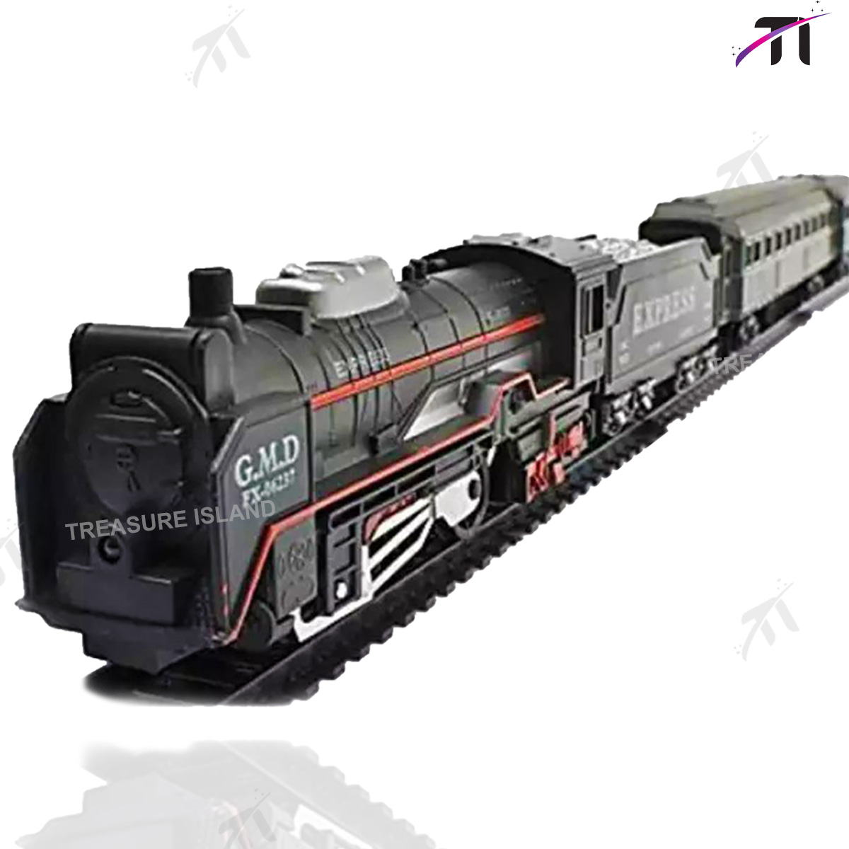 Rail King Intelligent Classical Train Set with Tracks (13 Pieces ...