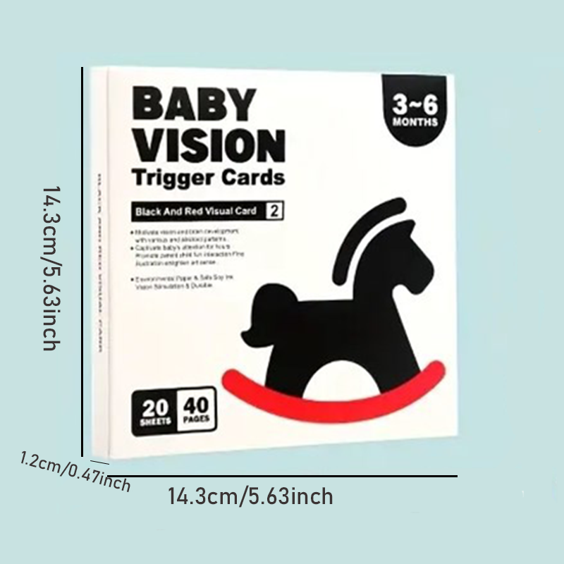 【EleganceEssence】48 Pages Baby Flashcards Newborn Brain Development Toy ...