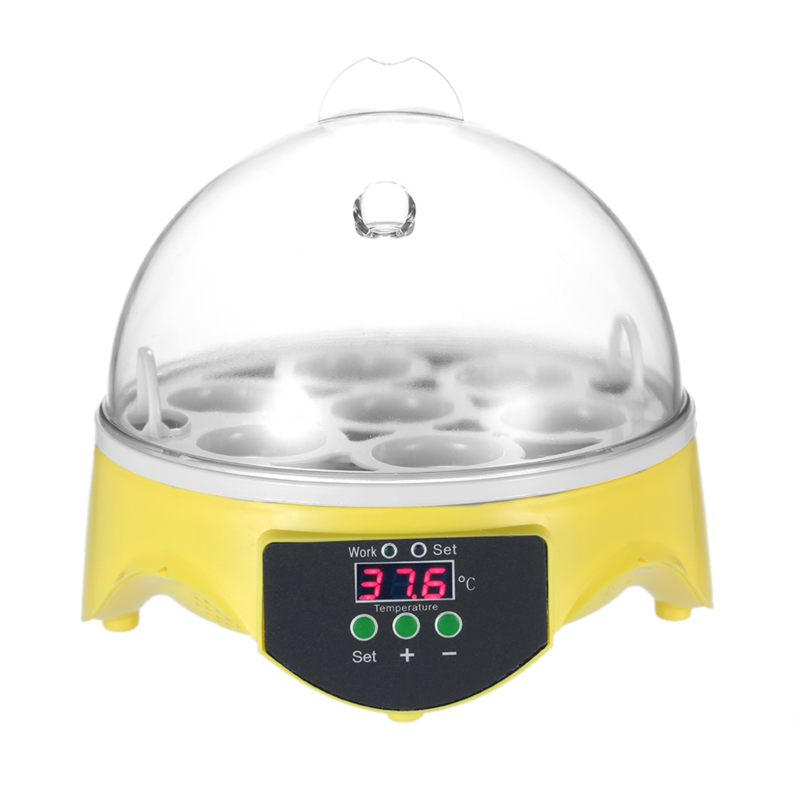 Migeet 7 Eggs Mini Digital Egg Incubator Hatcher Transparent Eggs ...