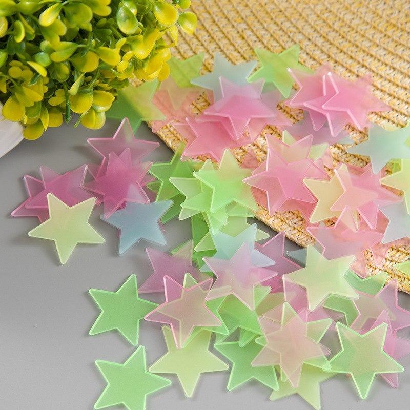 Wall Stickers Plastic Stars Pieces Luminous High Quality Radium Stars ...