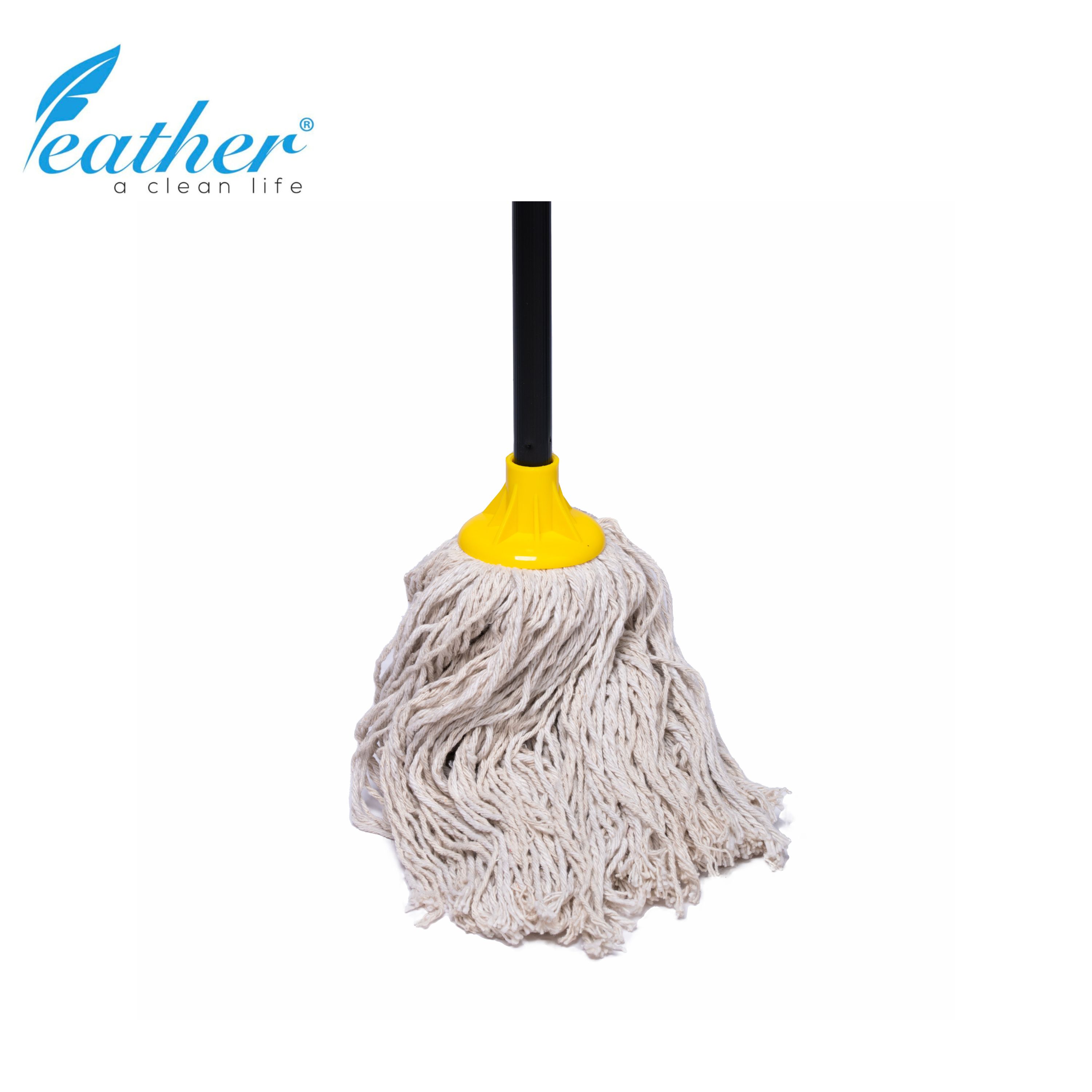 COTTON MOP 250g WITH 120CM PLASTIC COATED METAL HANDLE - FEATHER BRAND ...