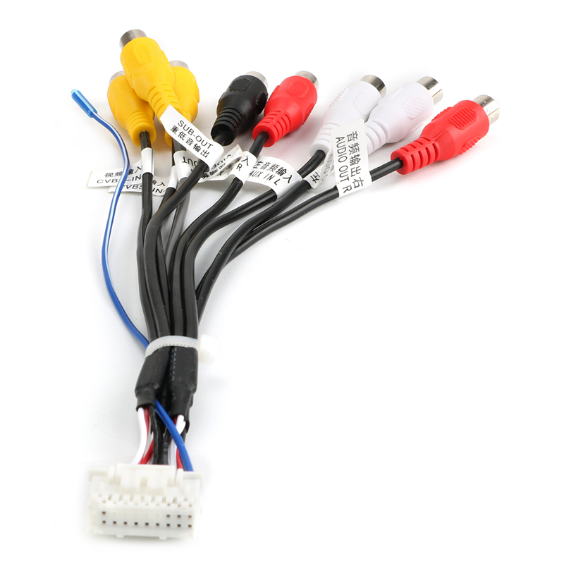 Vtopek Car Radio RCA Output Wire Cable With Microphone Video Output ...