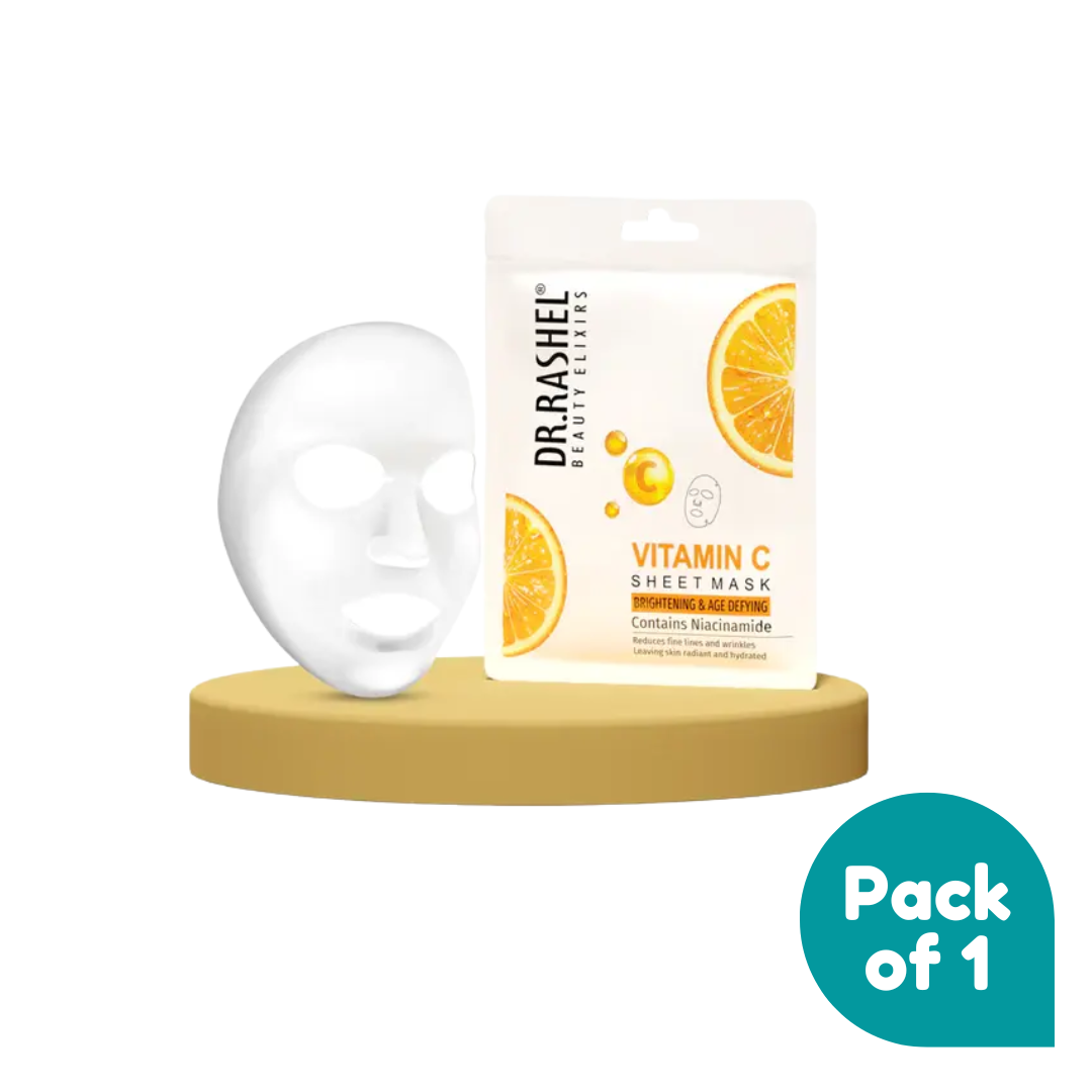 DR.RASHEL Vitamin C Face Sheet Mask With Serum For Women and Men | Daraz.lk