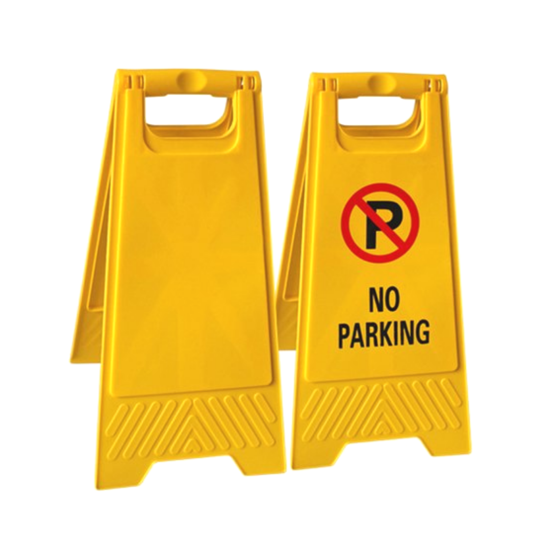 No Parking Sign Board | Caution No Parking Warning Sign - Stand Type ...
