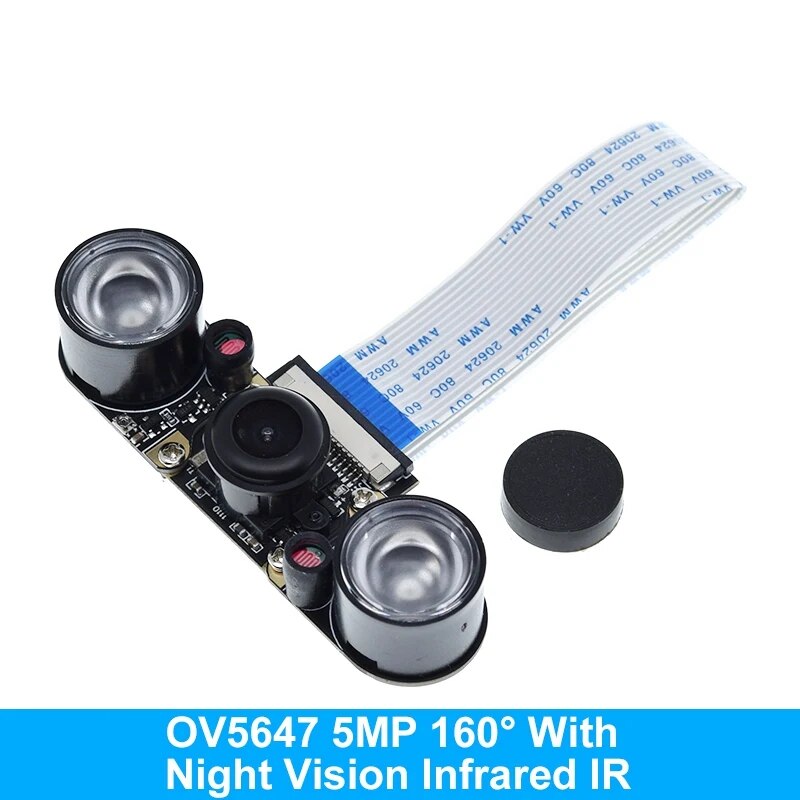 Raspberry Pi 4 Night Vision Fisheye Camera 5MP OV5647 70/95/160 Degree ...