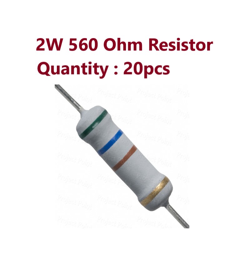 20 pcs of 2W 560 Ohm Carbon Film Resistor | Daraz.lk