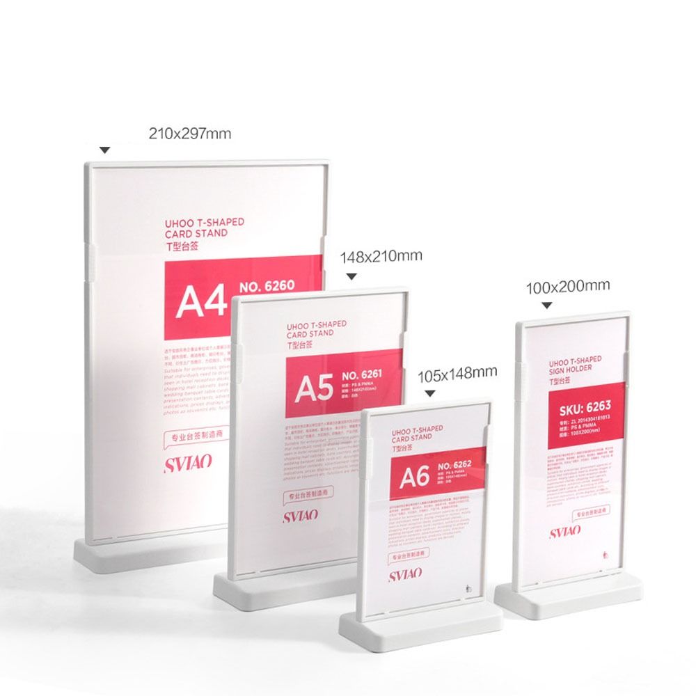 Menu Holders A4 a5 a6 Acrylic Sign Holders Plastic Anti Drop Menu ...