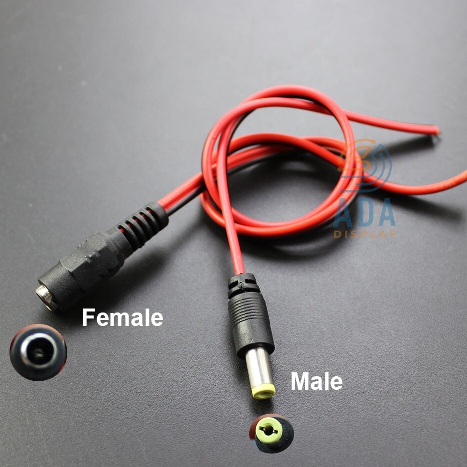DC Power Jack Connectors Male + Female 5.5mm X 2.1mm | Daraz.lk