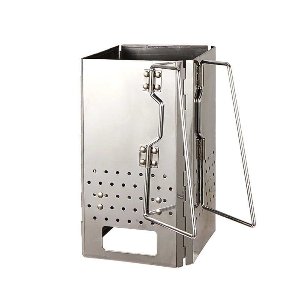 Portable Foldable Charcoal Starter Four-Corner Stainless Steel Barbecue ...