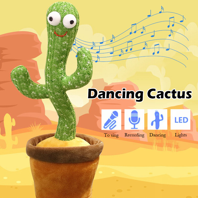 Dancing Cactus Toy 120 Song Speaker Talking Kaktus Bercakap Voice ...