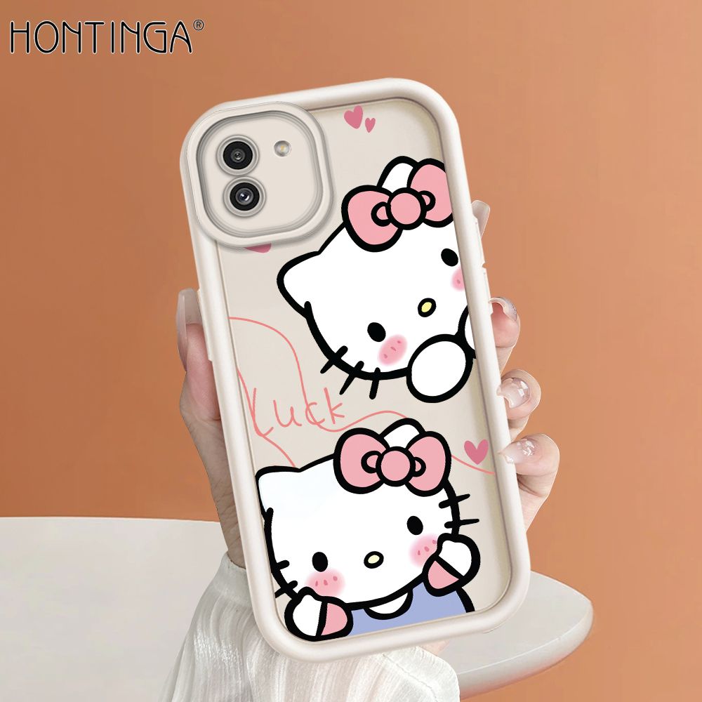 Hontinga for Samsung A05S A04S A04E A03S A03 A04 A05 Back Cover Cute Shy Hello Kitty Pattern ...