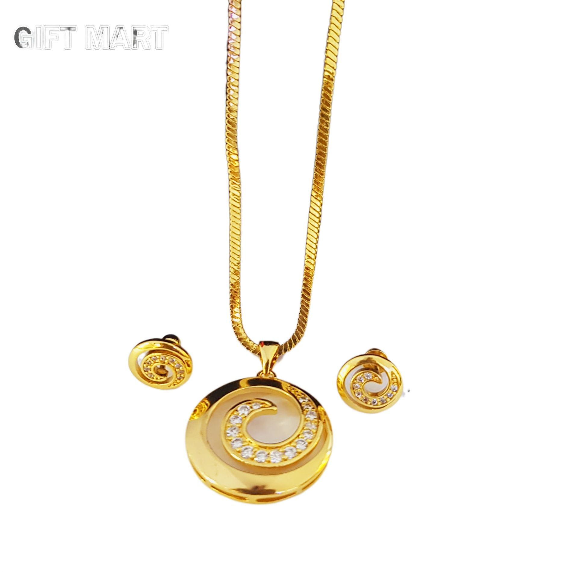 Gold Plated Fox Chain Star Derana Pendant With Derana Earrings 18 24 inch Stylish Necklace Fashion Design For Women Free Gift Box Daraz.lk