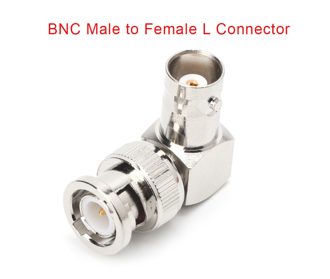 BNC Connector Female Male RCA Adapter Plug Coupler Joiner Joint L Elbow ...