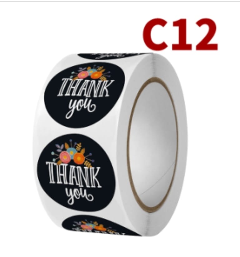 500 Piece/Roll Thank You Stickers Labels Courier Shipping Packaging ...