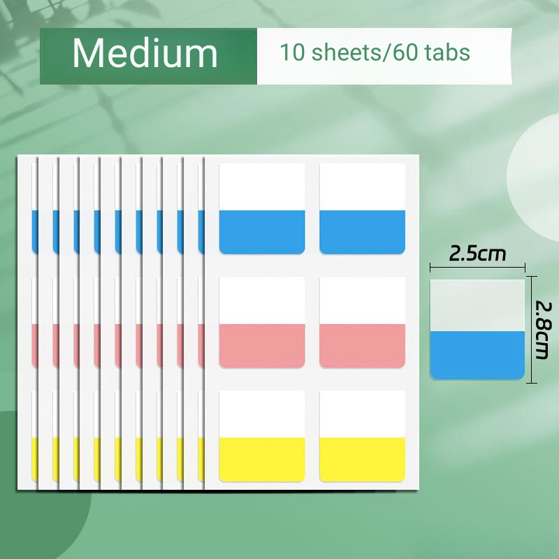 【MINISO】 Macaron Index Sticky Tabs, Writable Sticky Note Tabs For Book ...