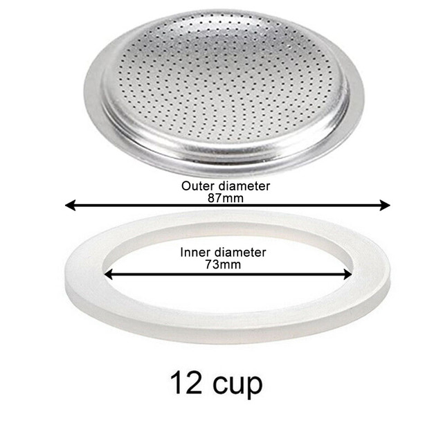 Coffee Rubber Ring Silicone Moka Rubber Seal Filter Screen Coffee ...