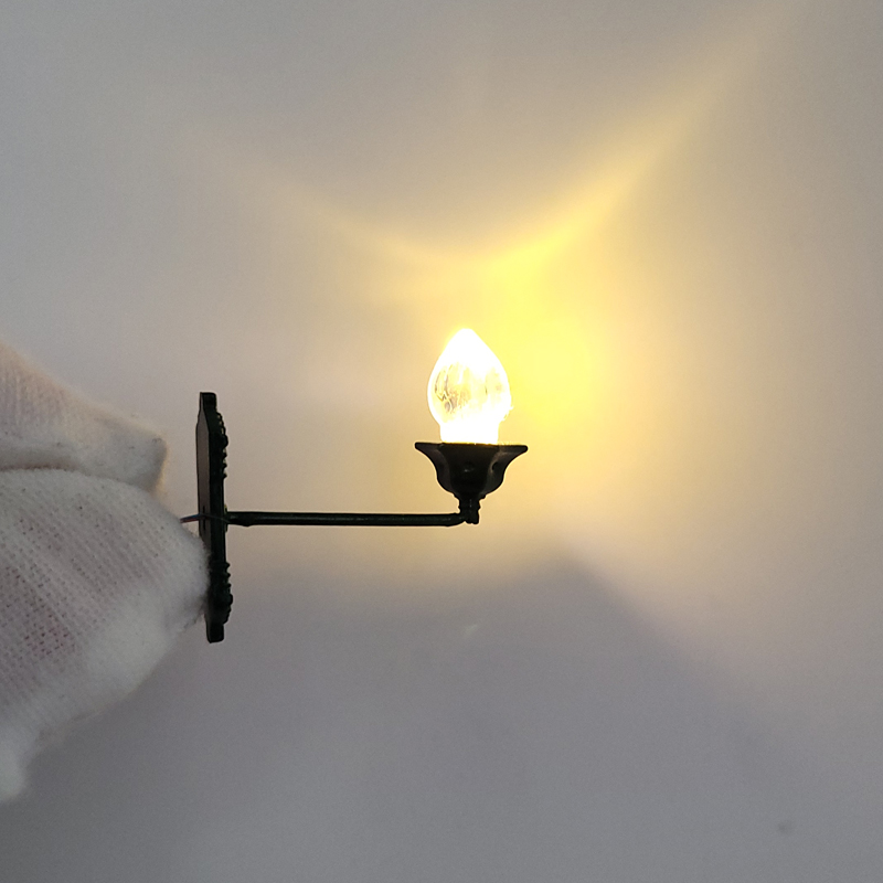 【Fanco Toy store】2PCS HO Scale Wall Mount 3V Lamp Model Making Park ...