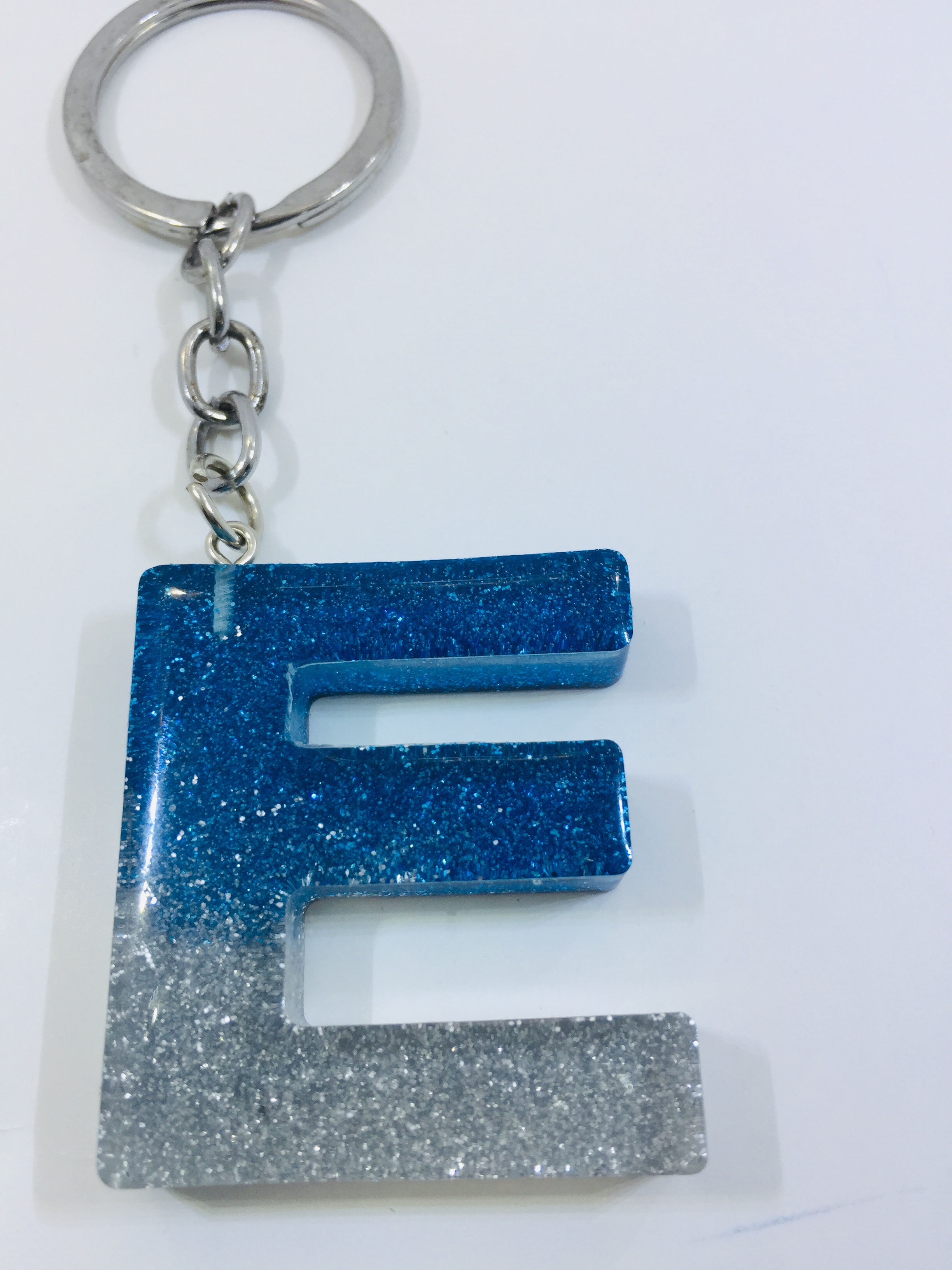 Key tag -Crestal Clear Epoxy Resin English Letter Key Chain.26 English ...