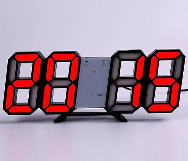 3D LED Digital Wall Clock 719262 | Daraz.lk