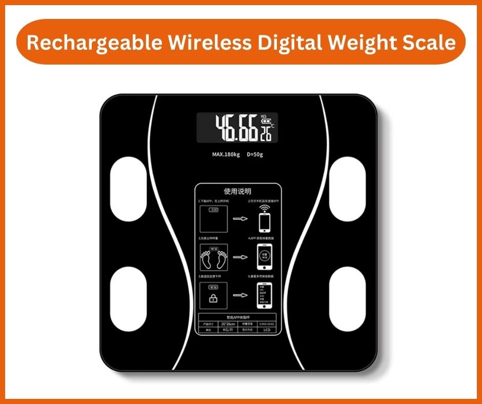 Rechargeable Wireless Digital Weight Scale, Smart Bluetooth Body Fat ...