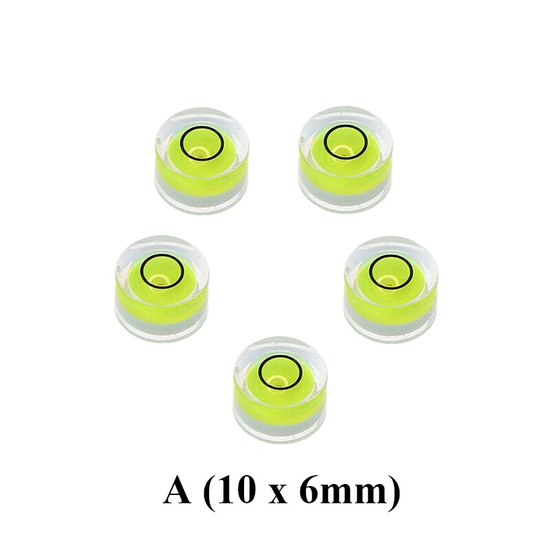 5Pcs Precision Circular Mini Spirit Level Set Meter Bubble Inclinometer ...