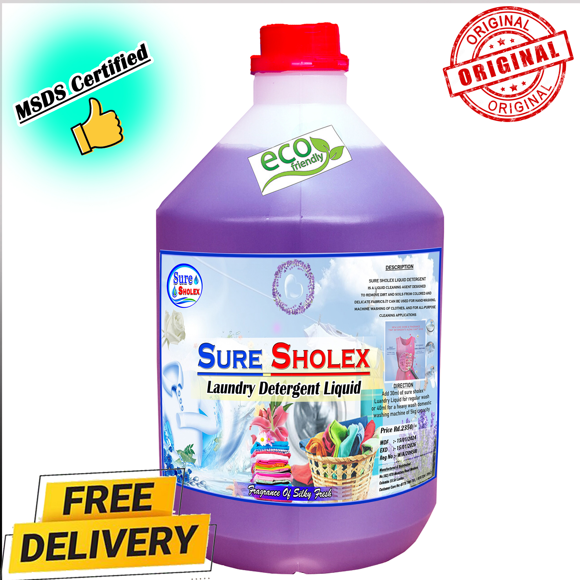 Cloth Washing Detergent Laundry Liquid 4L (MSDS Certified) | Daraz.lk
