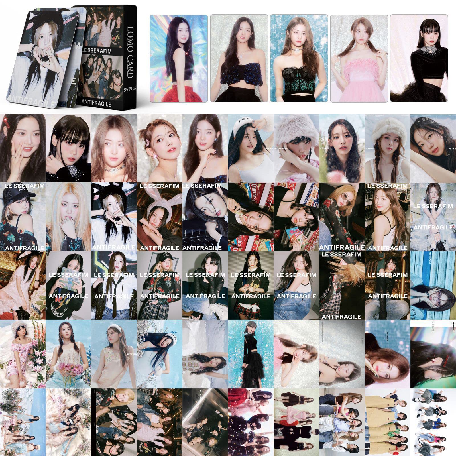 KPOP - Le Sserafim Anti Fragile Lomo Sticker card Pack (30pcs) | Daraz.lk