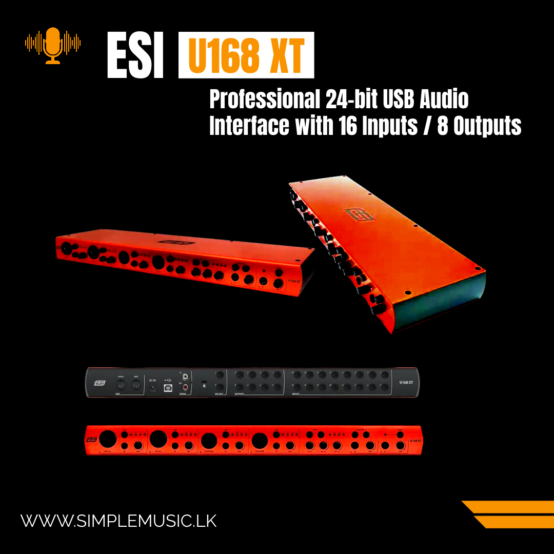 ESI U168 XT Professional 24-bit USB Recording Interface Sound Card with ...