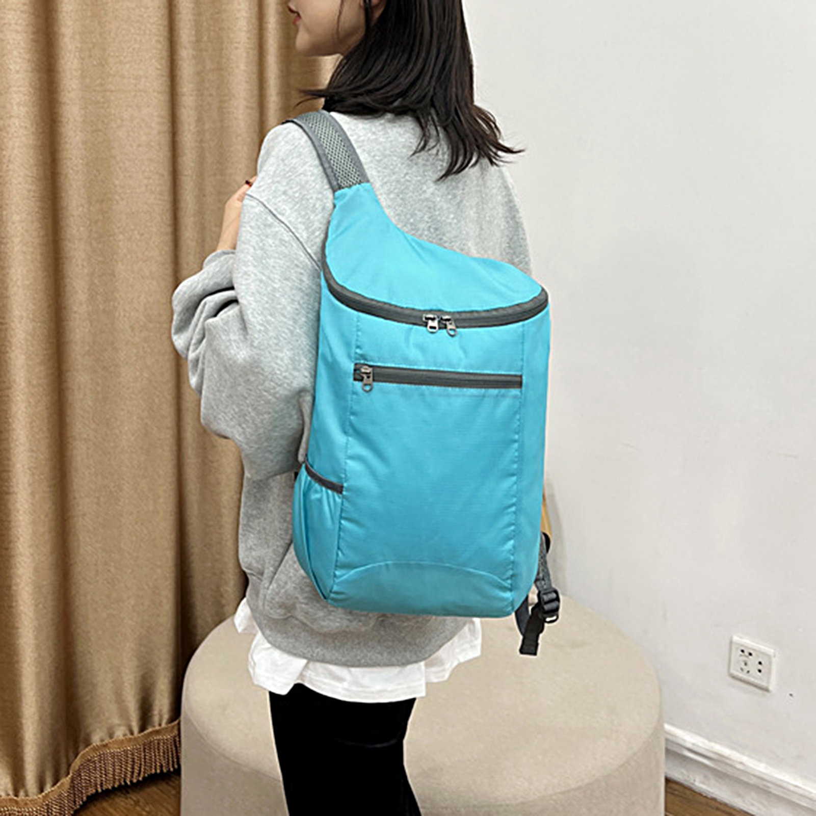 Oasis Gym Backpack Wide Shoulder Strap Zipper Design Outdoor Backpack ...