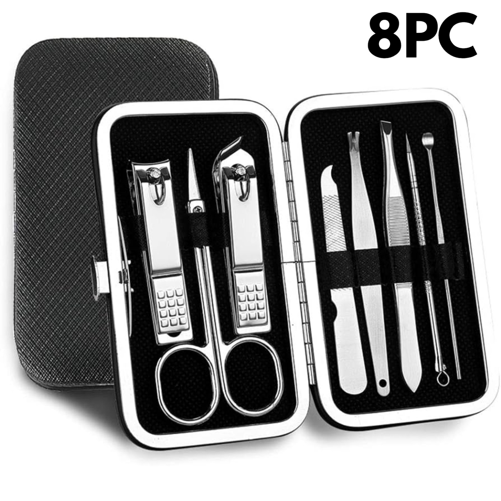 19PCS Set Manicure Set Professional Nail Clippers Kit Pedicure Care ...