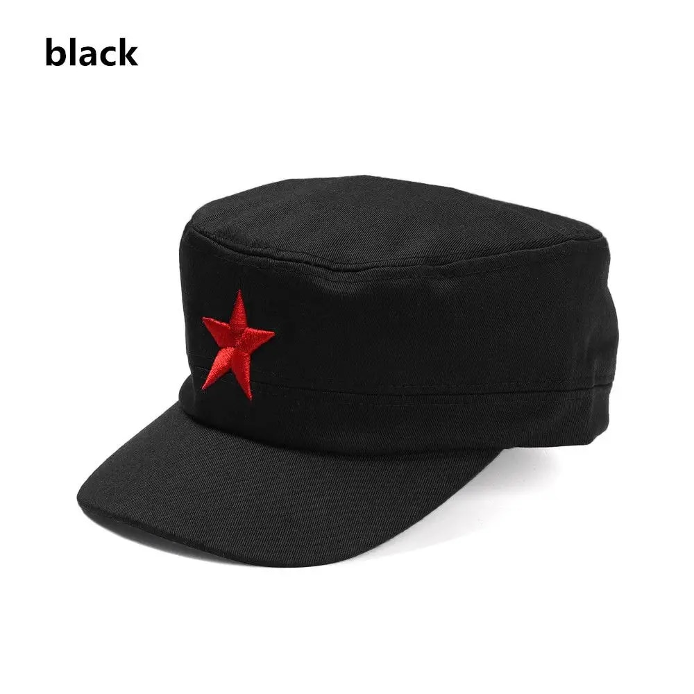 Uniis Classic Red Star Army Hat Adjustable Cotton Sun Hats Casual ...