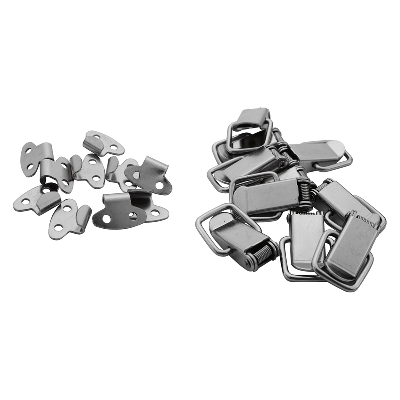 20Pcs Cabinet Spring Loaded Iron Straight Loop Toggle Latch 45mm Length ...