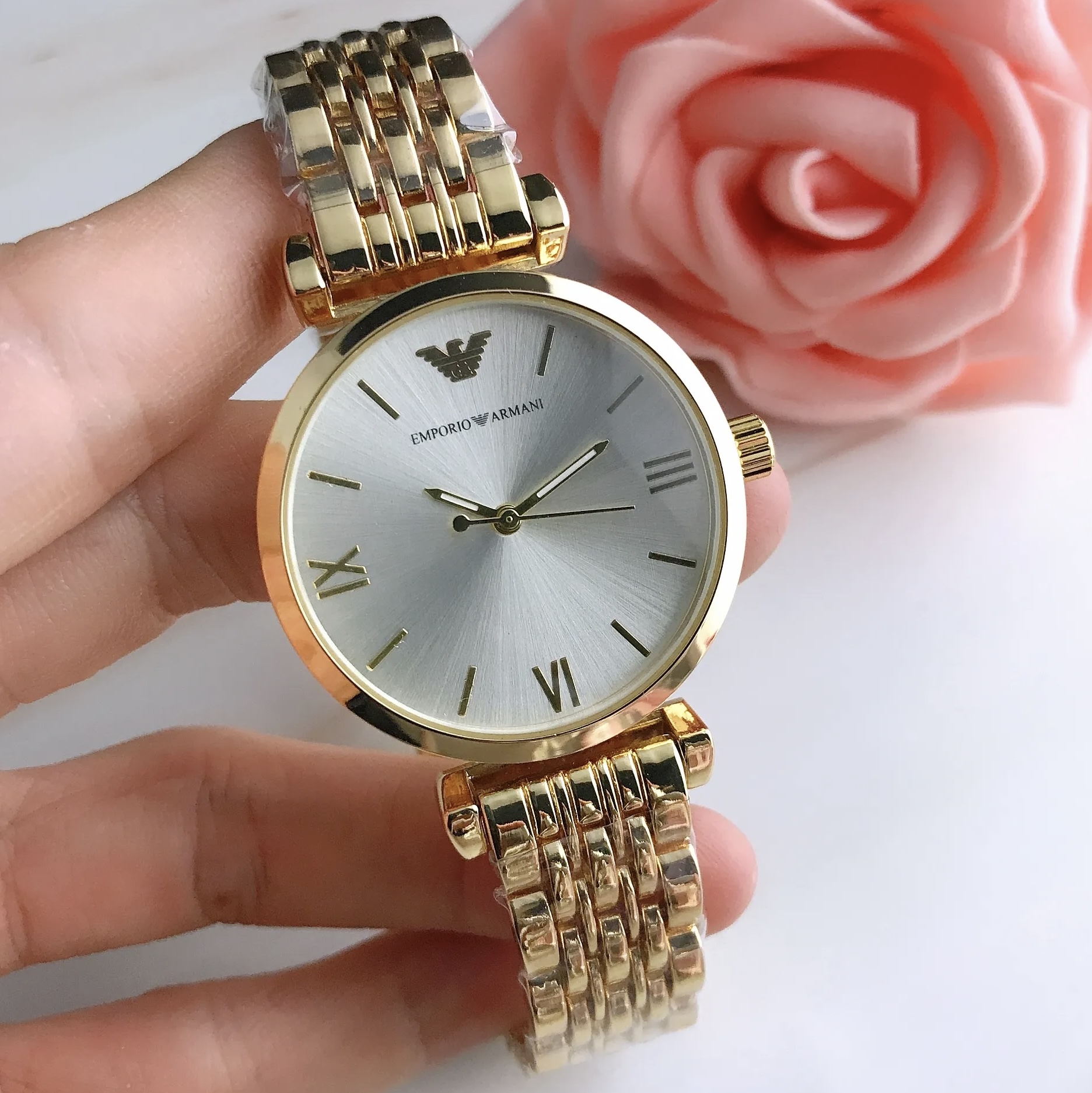 Stainless Steel Luxury Ladies Watch Quartz Analog Business Chain Casual ...