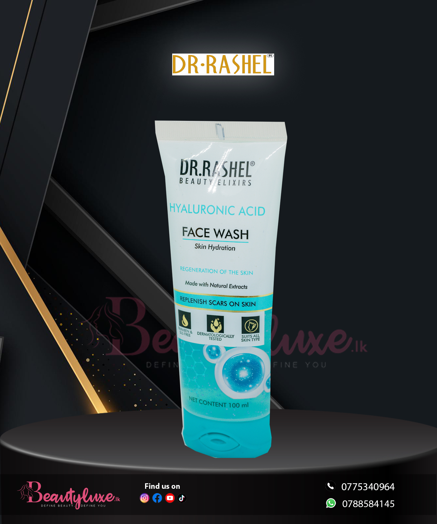 Dr. Rashel Hyaluronic Acid Face Wash 100ml | Daraz.lk