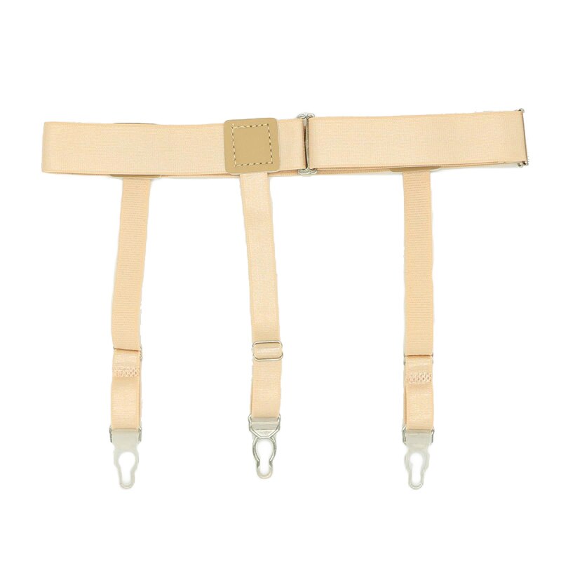 1 Pair Men Shirt Stay Belt with Non-slip Locking Clips Adjustable Lock ...