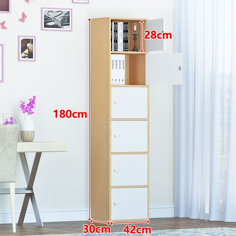 Simple Bookcase Bookshelf with Door Locker with Lock Floor Simple ...