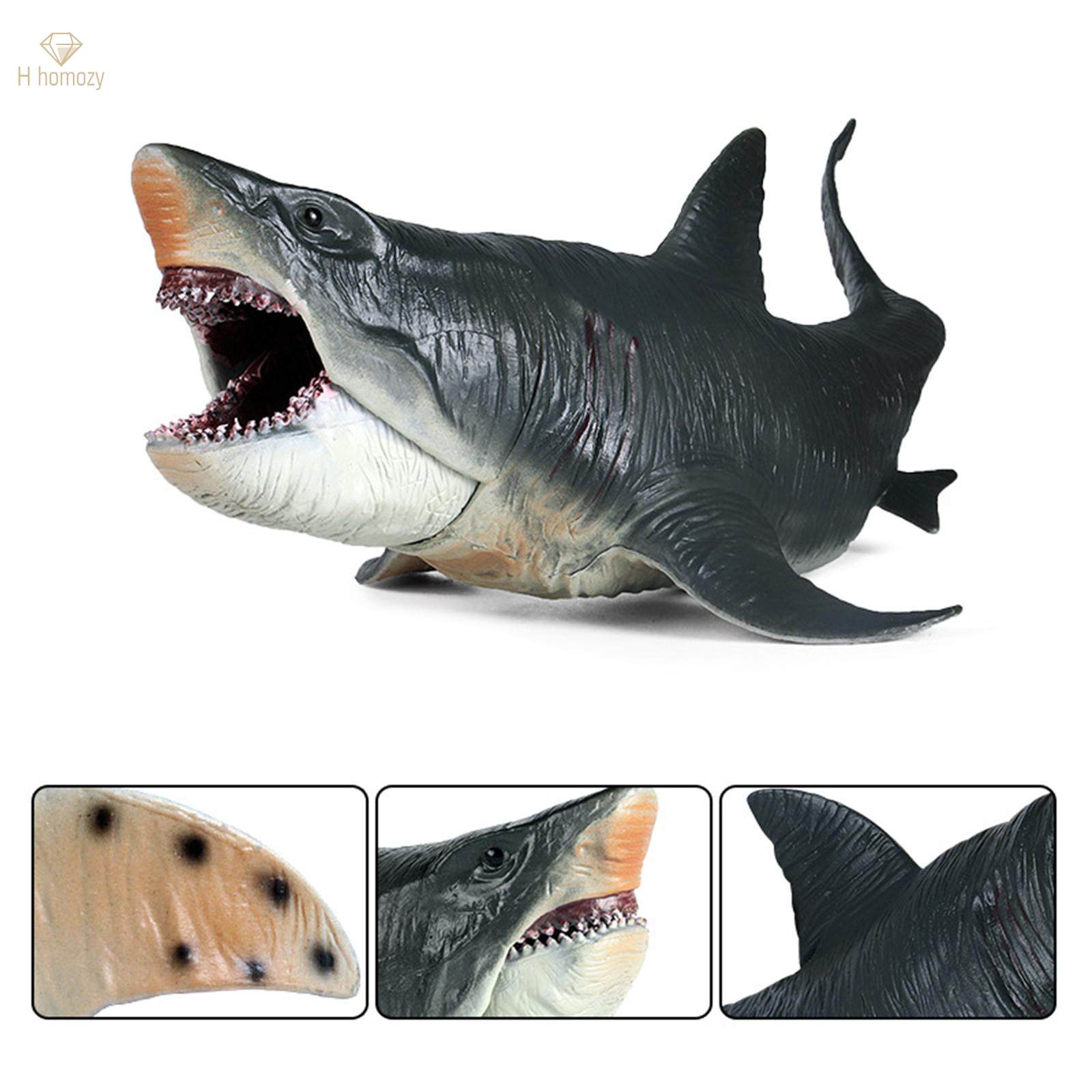 Painted Shark Action Figures Megalodon Model Playset Realistic Creature ...