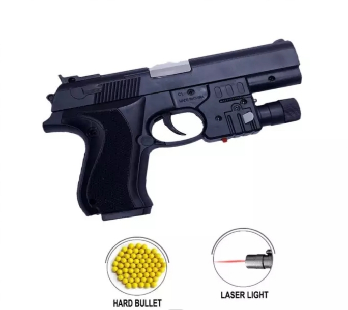 Toy Gun with Laser & Lights Plastic Bullet Pack | Daraz.lk