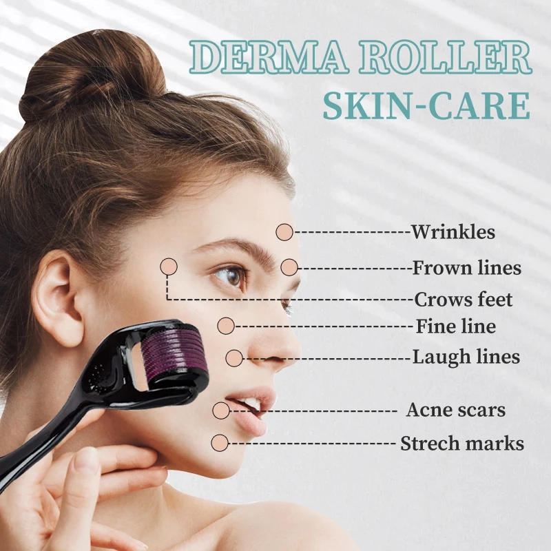 Derma Roller System Professional Derma Roller 0.5mm 540 for Acne, Skin ...