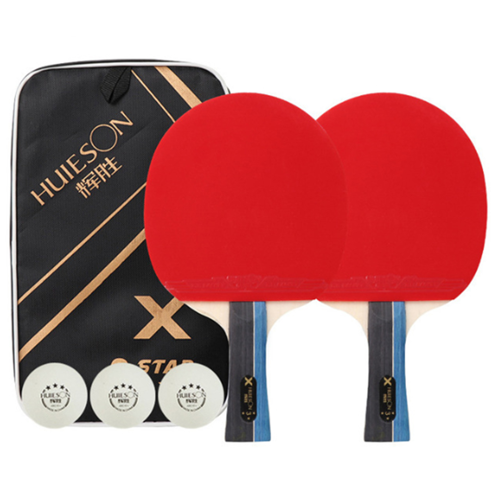 bellylady Table Tennis Racket Set Poplar Double-sided Anti-adhesive Ping Pong Paddle+Ball | Daraz.lk