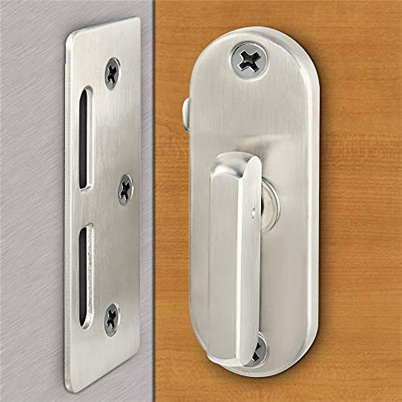 1Pc 90 Degree Hinge Lock Sliding Door Hook Lock Stainless Steel Lock ...