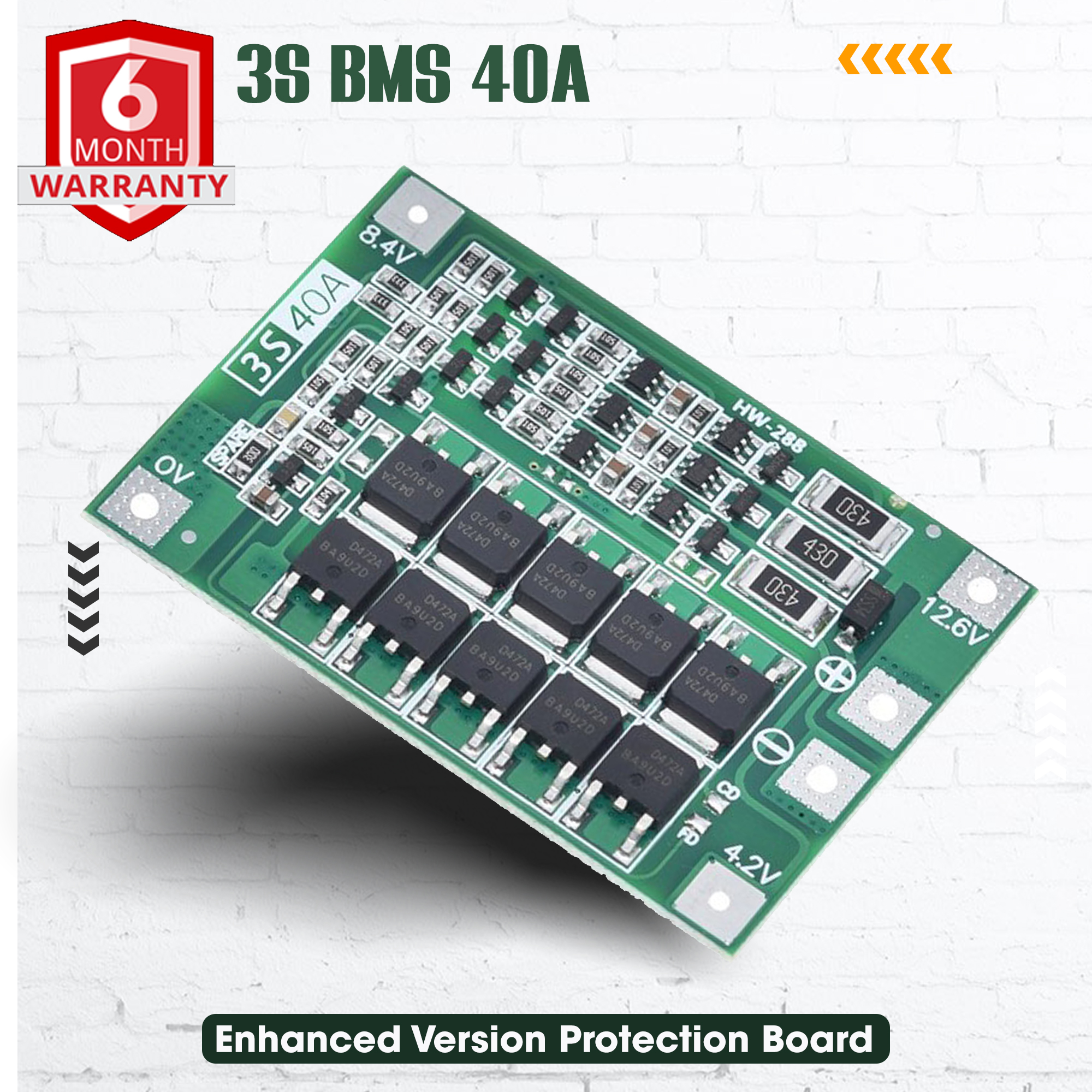 3S 12V 18650 40A BMS Charger Li-ion Lithium Battery Protection Board ...