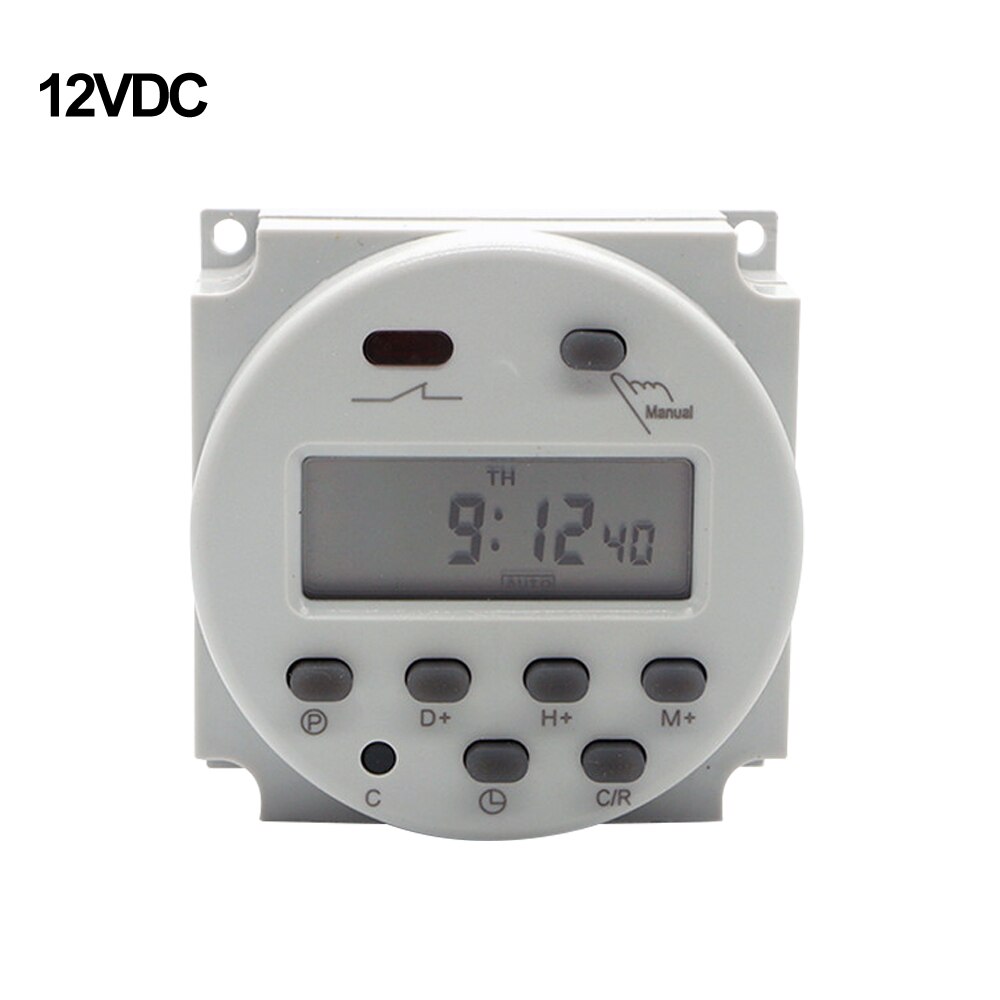 ManHua 12VDC/220-240V Electronical Programmable Automatic Cyclic 16A LCD MT101 Digital Timer ...
