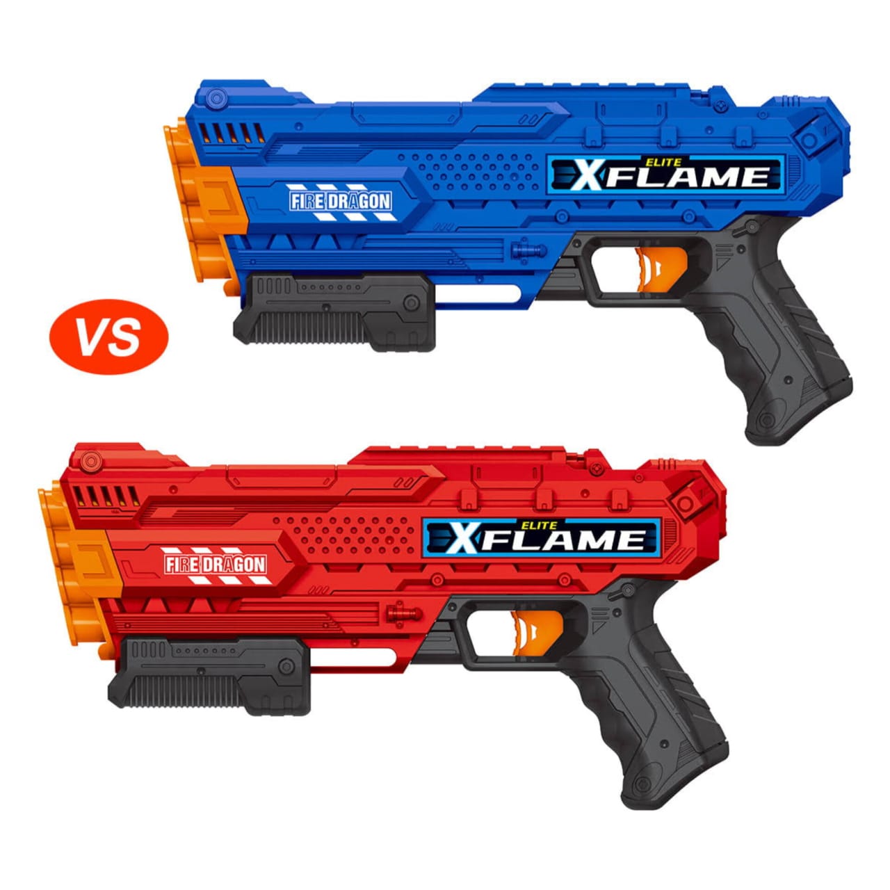 XFlame Blaster Toy Gun 4 Dart Hammer Action Nerff Gun for Kids with 12 ...