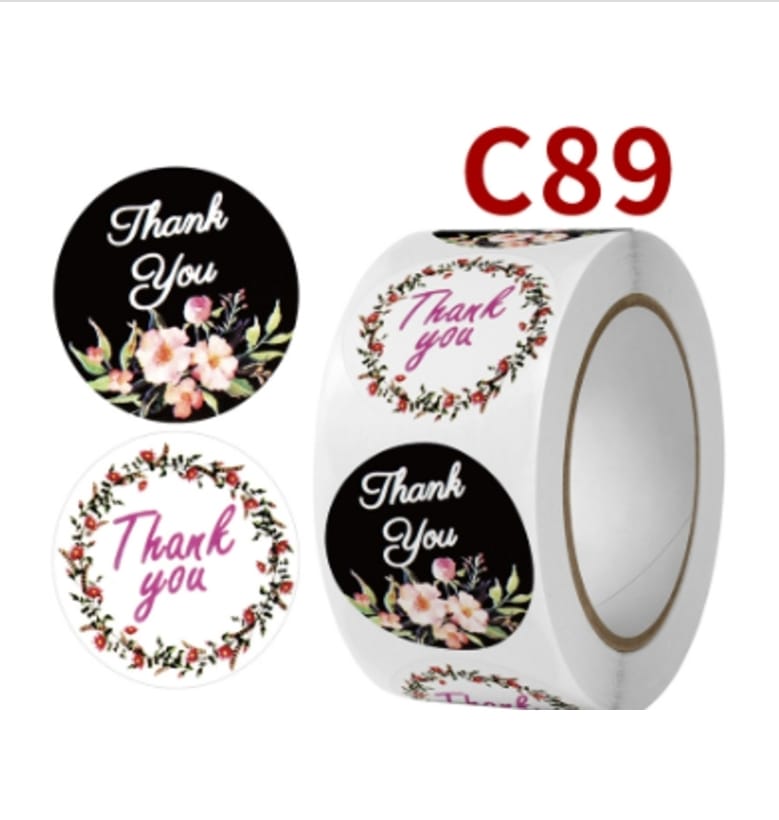 500 Piece/Roll Thank You Stickers Labels Courier Shipping Packaging ...