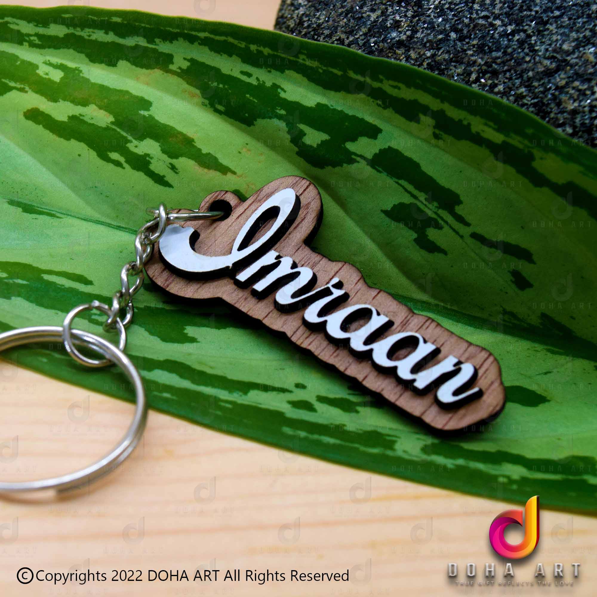 Customized Name Key Tags, Emboss Letter Key tag, Personalized Wooden ...