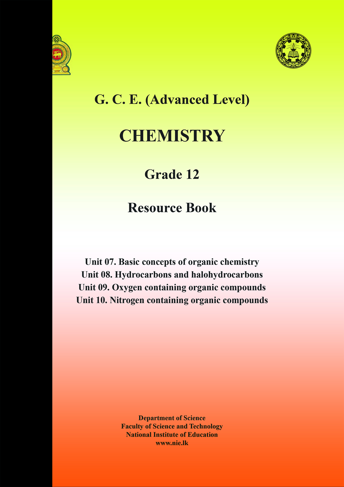 Unit 7, 8, 9 ,10 - Advanced Level Chemistry Resource Book - English ...