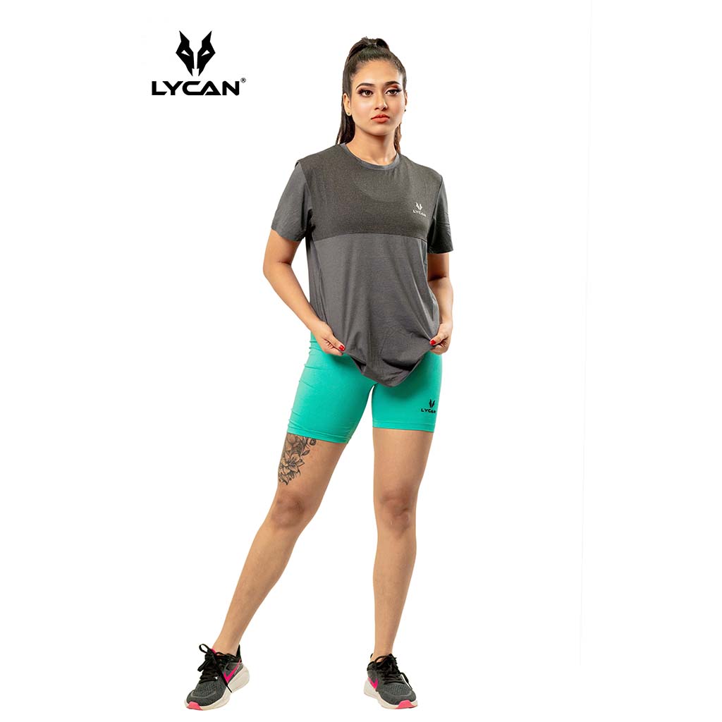 Lycan Ladies' Two Tone Dri-Fit T-shirts-Grey | Daraz.lk