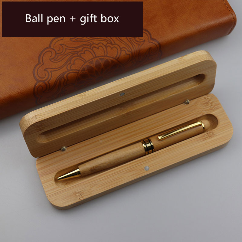 Bamboo Ballpoint Pen Box Case Custom Pen Favors Father's Day Back To ...
